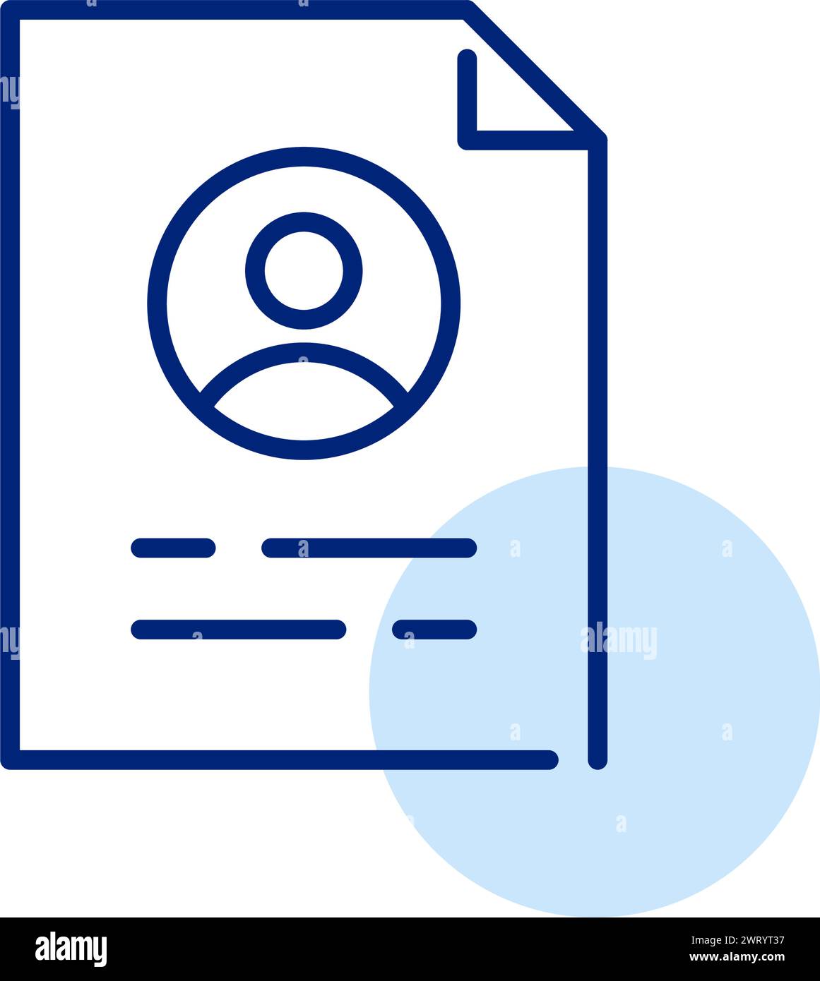 Resume icon. User symbol and document. Pixel perfect, editable stroke design Stock Vector Image ...