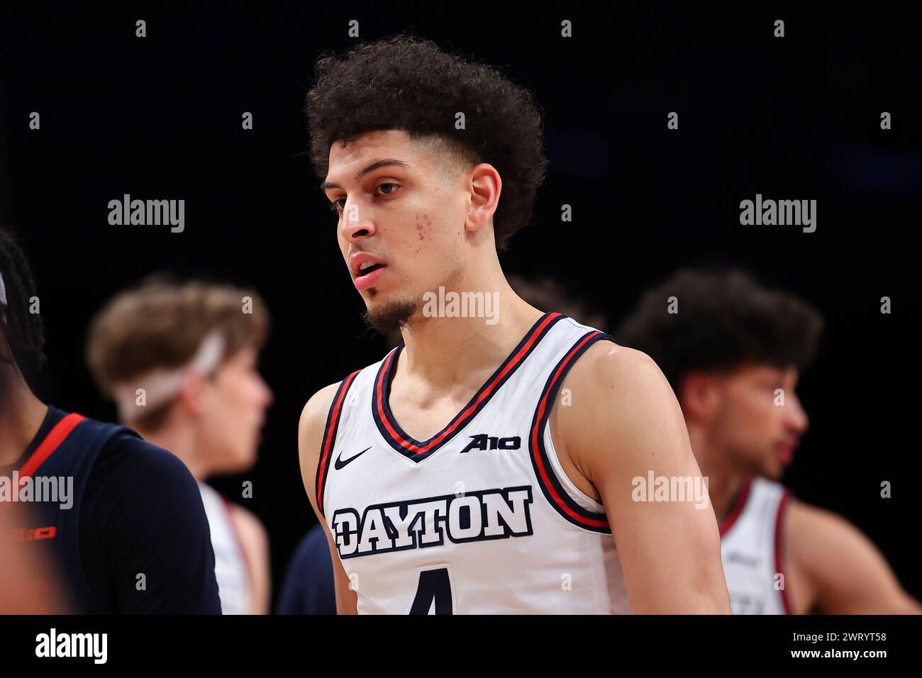BROOKLYN, NY - MARCH 14: Koby Brea #4 of the Dayton Flyers during the ...