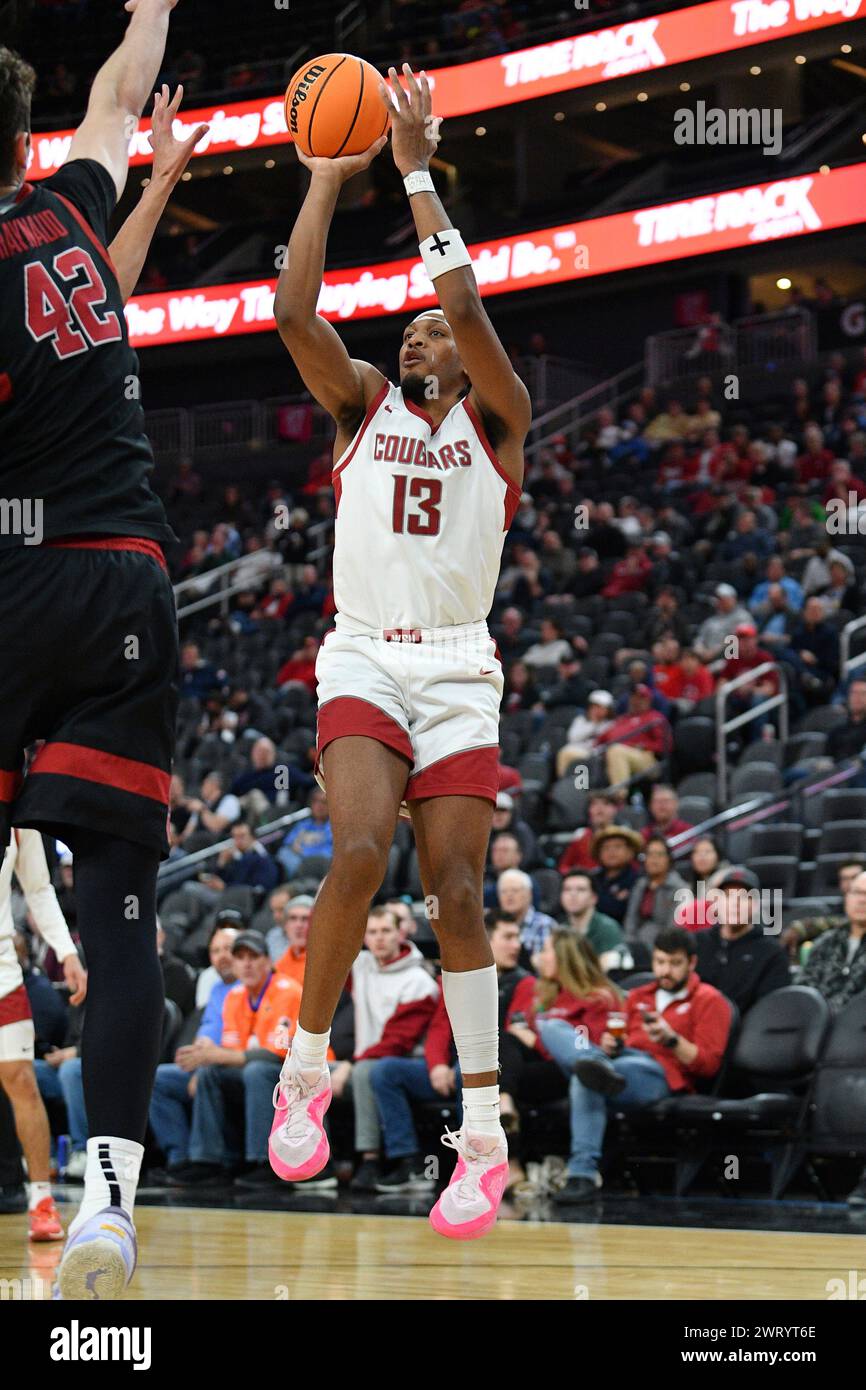 LAS VEGAS, NV - MARCH 14: Washington State Cougars forward Isaac Jones ...