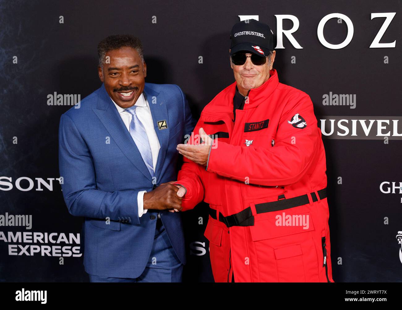 New York, United States. 14th Mar, 2024. Ernie Hudsod and Dan Aykroyd ...