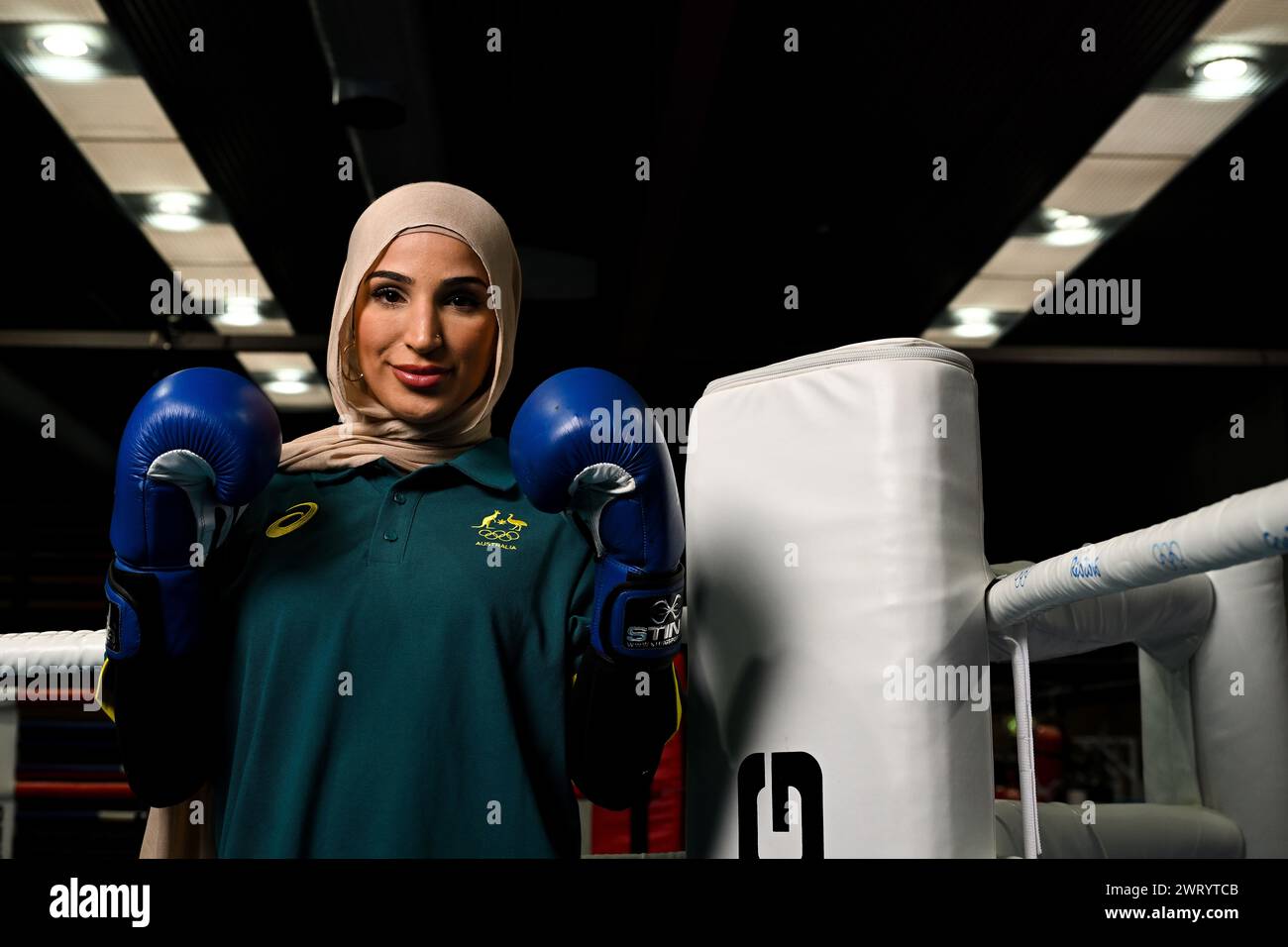 Canberra, Australia. 15th Mar, 2024. Australian boxer Tina Rahimi poses ...