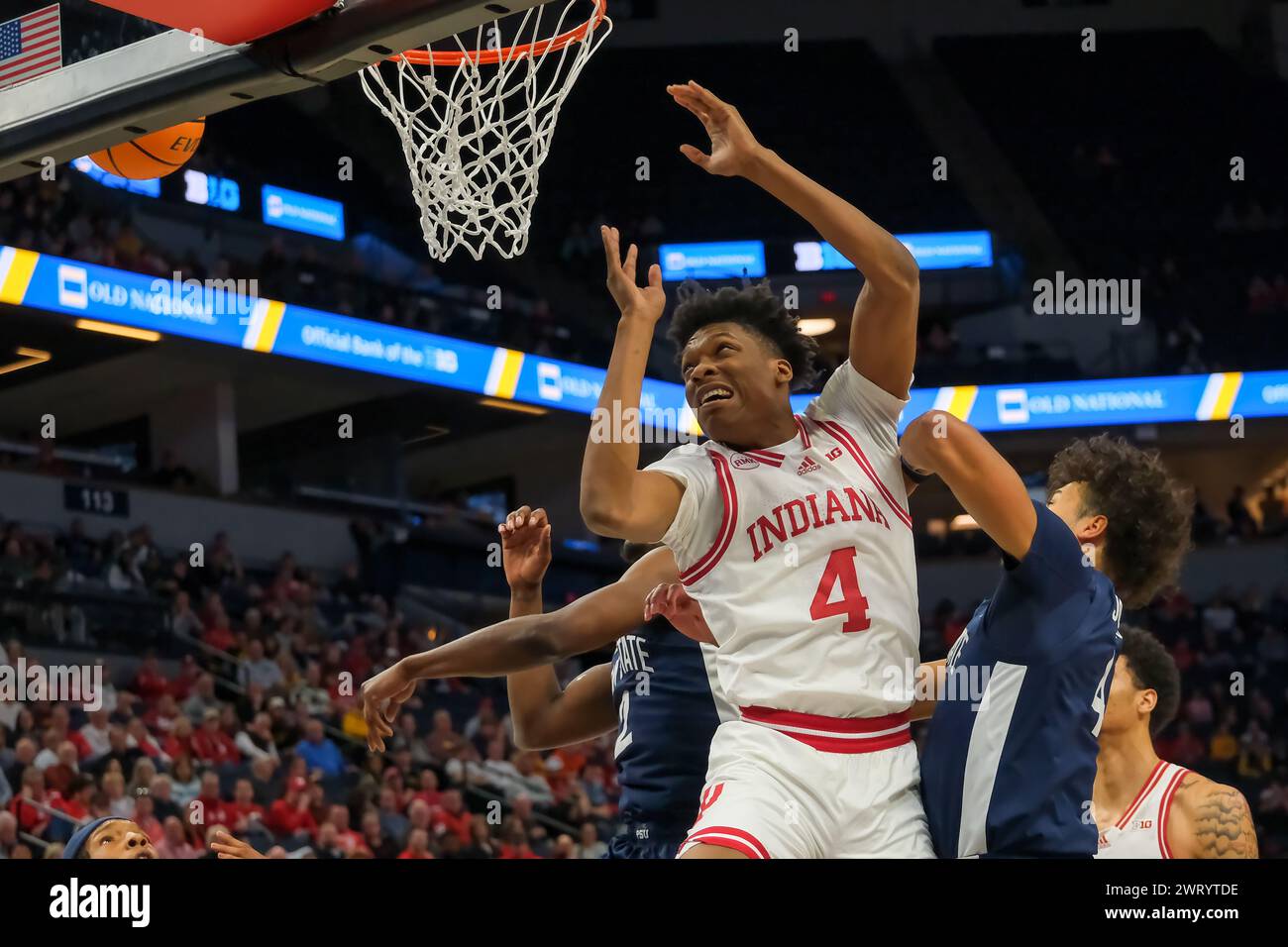 Minneapolis, Minnesota, USA. 14th Mar, 2024. Indiana Hoosiers forward ...