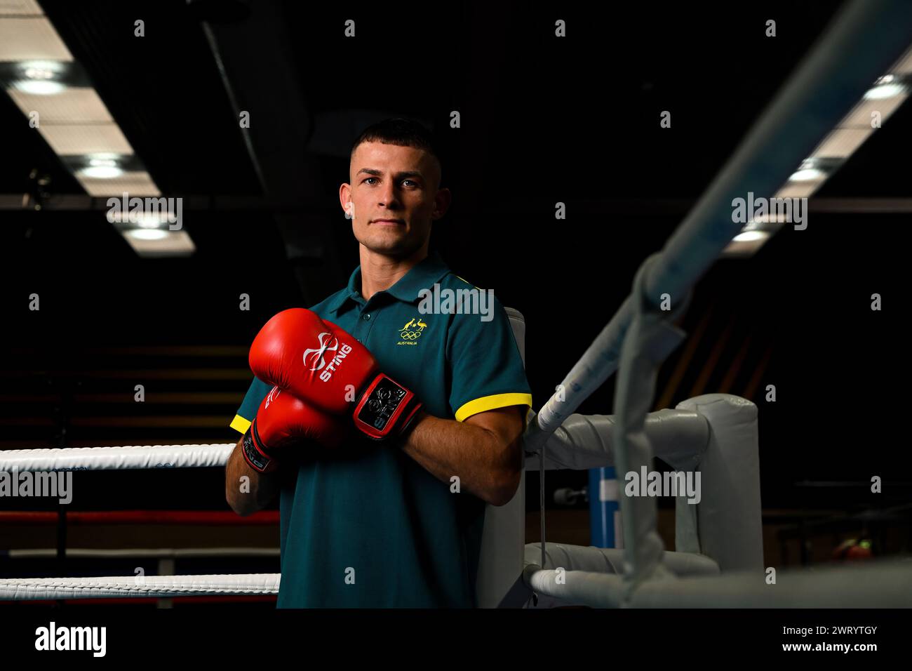 Canberra, Australia. 15th Mar, 2024. Australian boxer Harry Garside ...