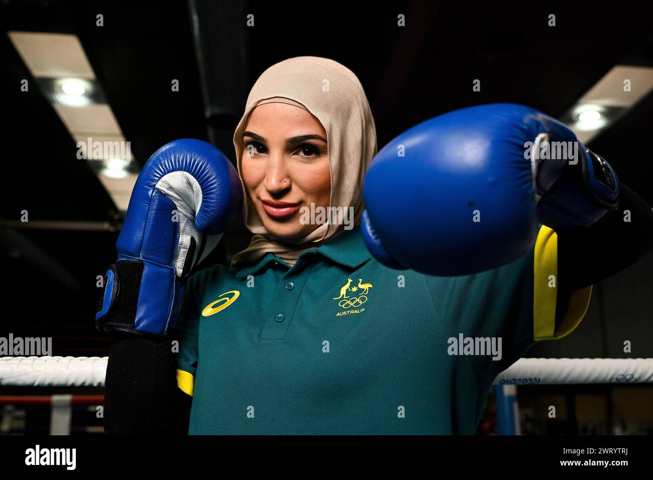 Canberra, Australia. 15th Mar, 2024. Australian boxer Tina Rahimi poses ...