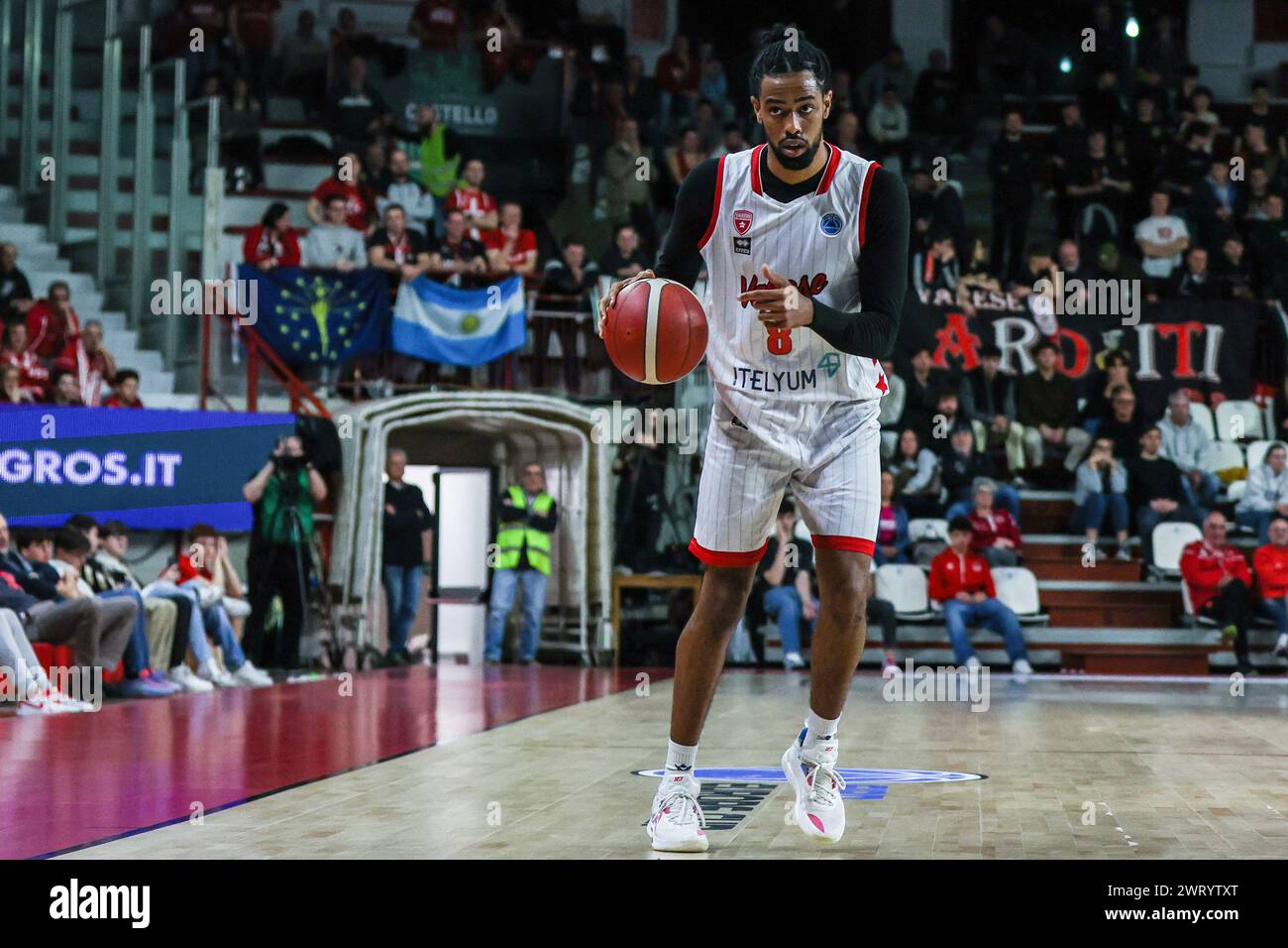 Varese, Italy. 13th Mar, 2024. Andriu Tomas Woldetensae #8 of Itelyum ...