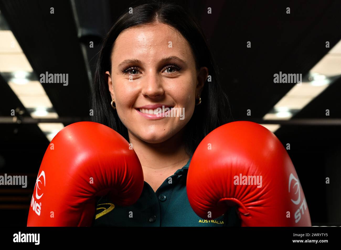 Canberra, Australia. 15th Mar, 2024. Australian boxer Tyla McDonald ...