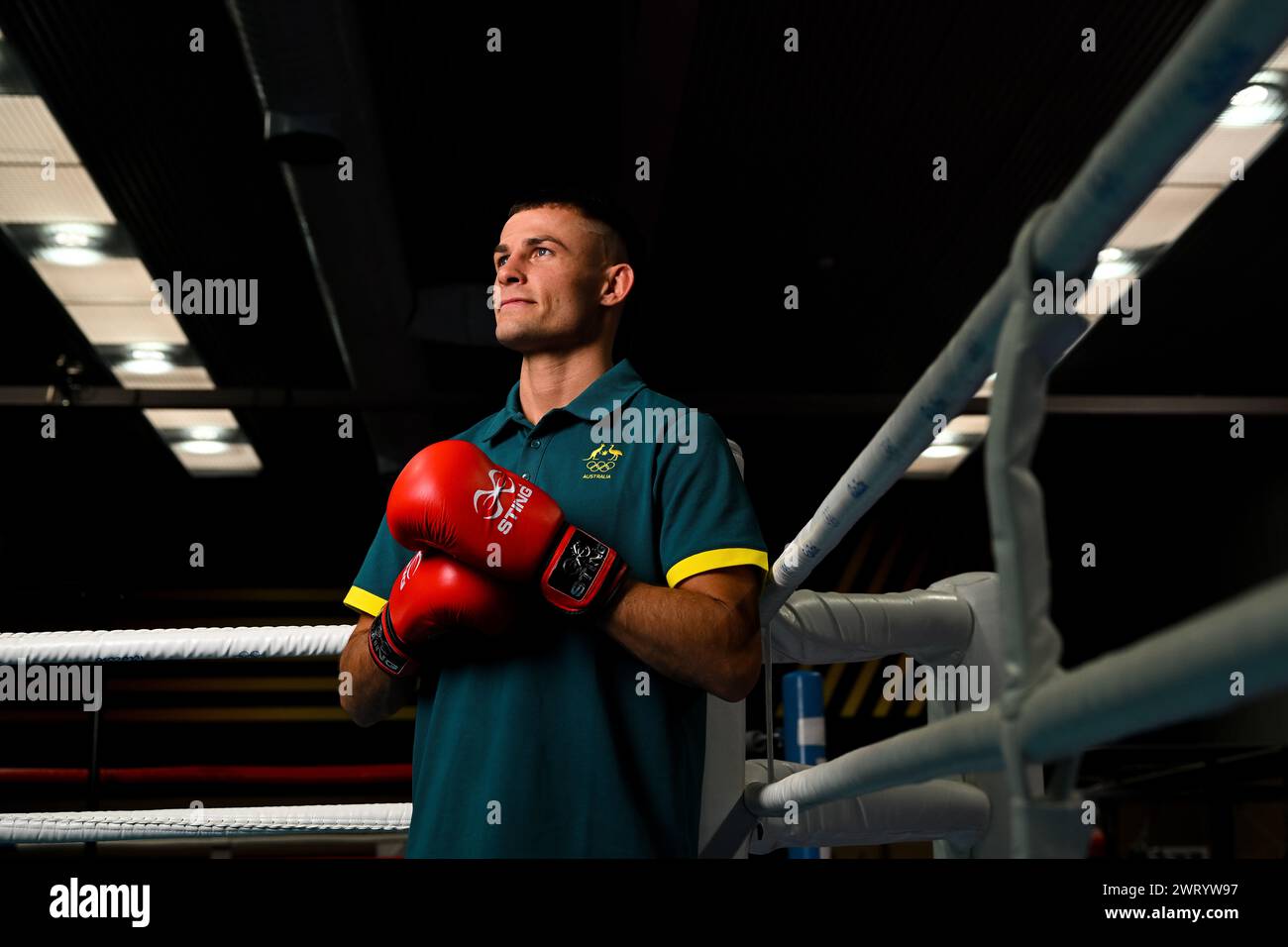 Canberra, Australia. 15th Mar, 2024. Australian boxer Harry Garside ...