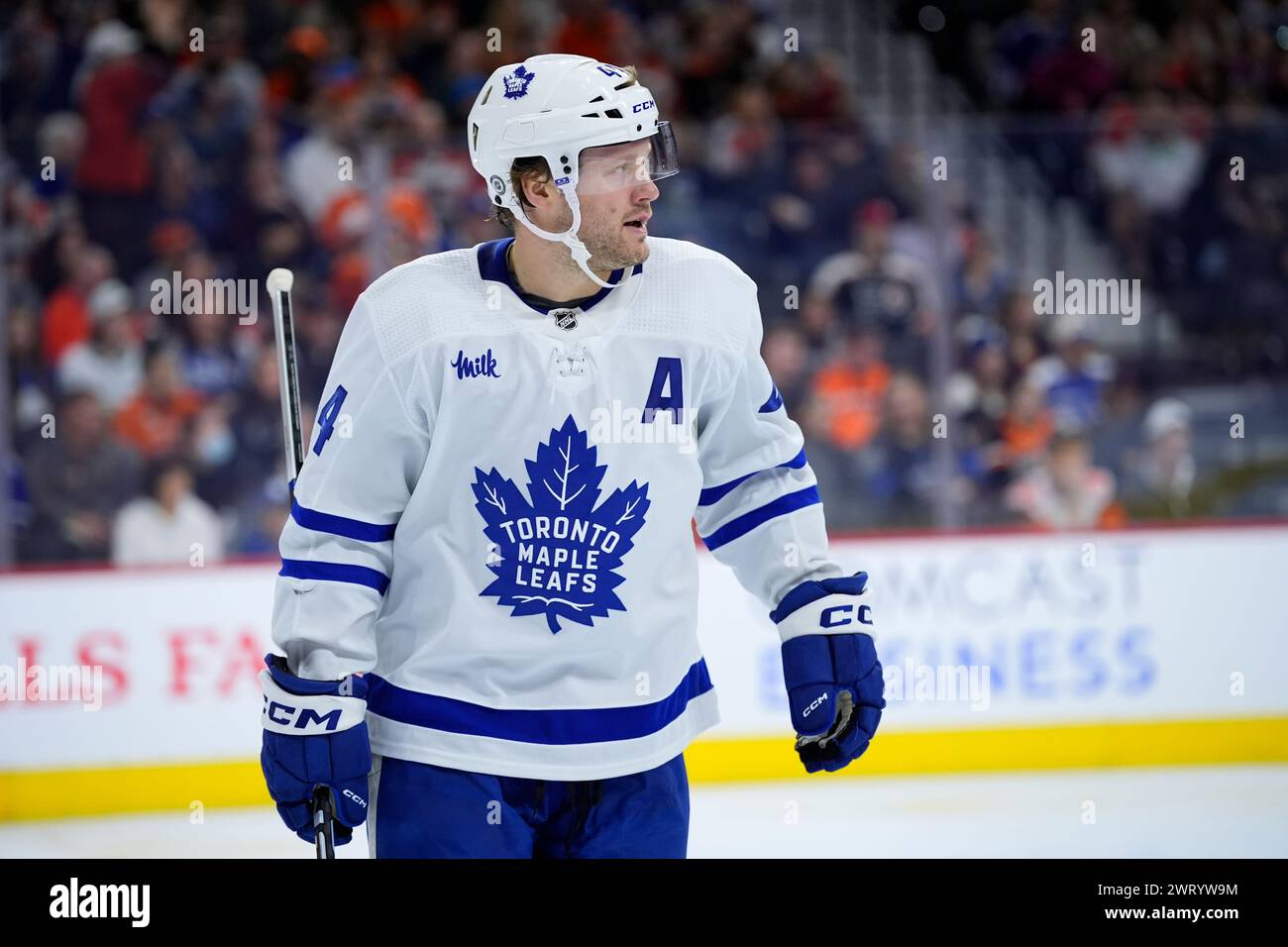 Toronto Maple Leafs' Morgan Rielly plays during an NHL hockey game ...