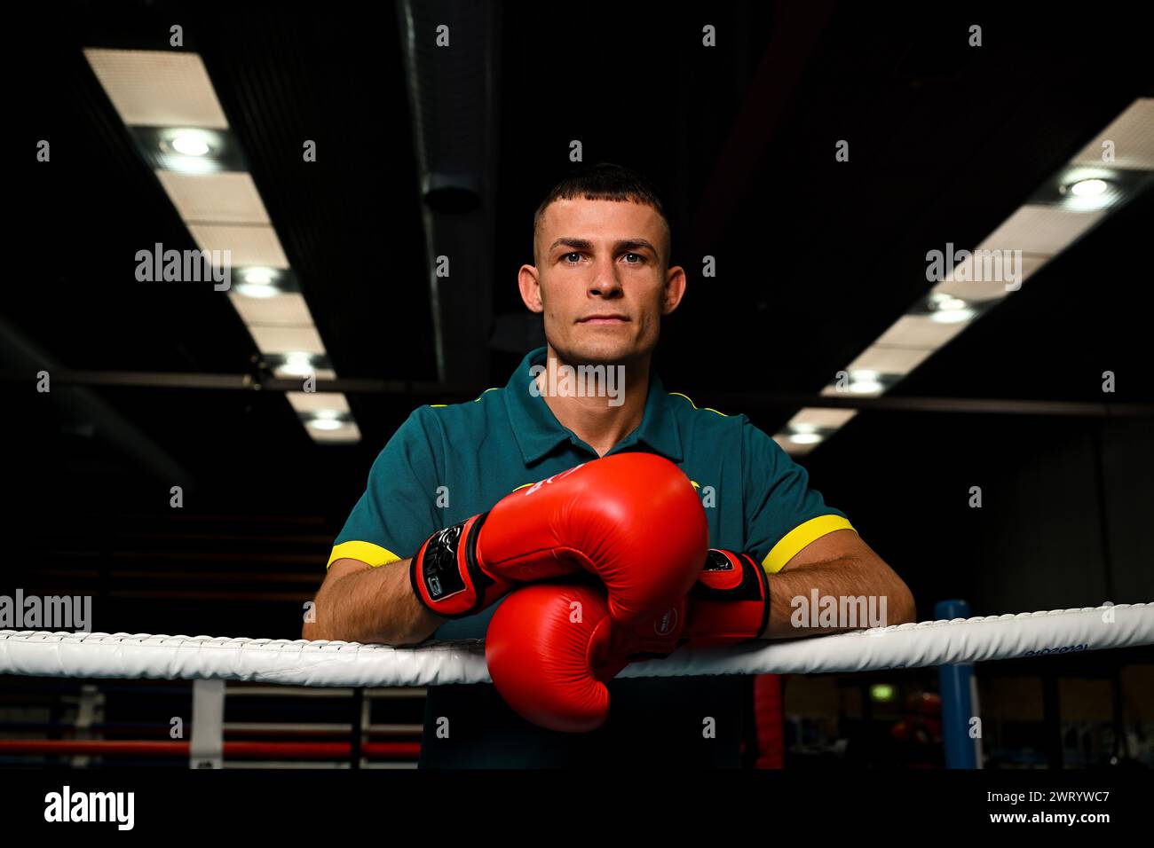 Canberra, Australia. 15th Mar, 2024. Australian boxer Harry Garside ...
