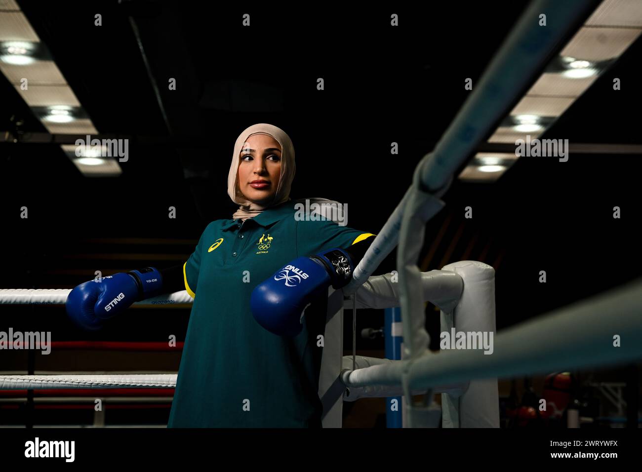 Canberra, Australia. 15th Mar, 2024. Australian boxer Tina Rahimi poses ...