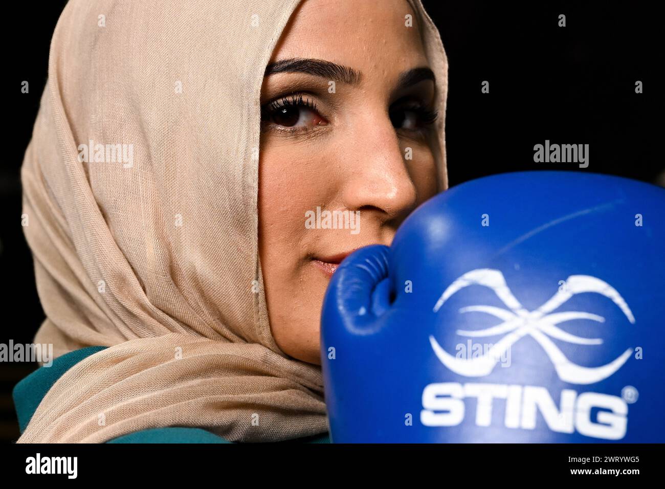 Canberra, Australia. 15th Mar, 2024. Australian boxer Tina Rahimi poses ...