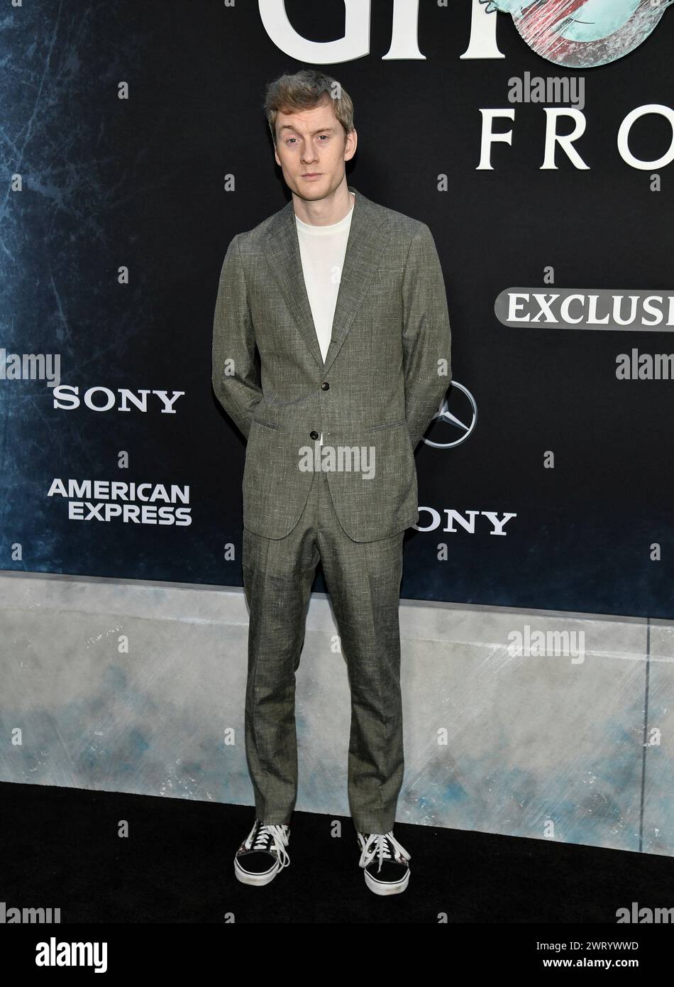 James Acaster attends the premiere of "Ghostbusters: Frozen Empire" at ...