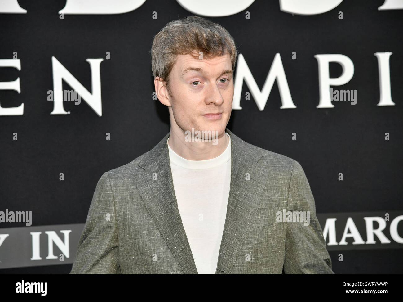 James Acaster attends the premiere of "Ghostbusters: Frozen Empire" at ...