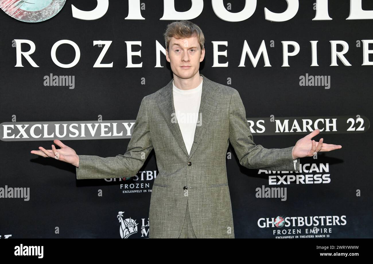 James Acaster attends the premiere of "Ghostbusters: Frozen Empire" at ...