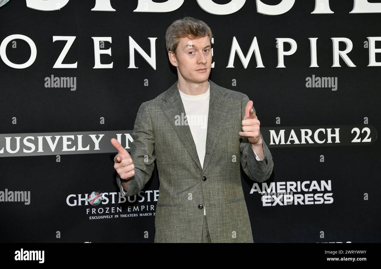 James Acaster attends the premiere of "Ghostbusters: Frozen Empire" at ...