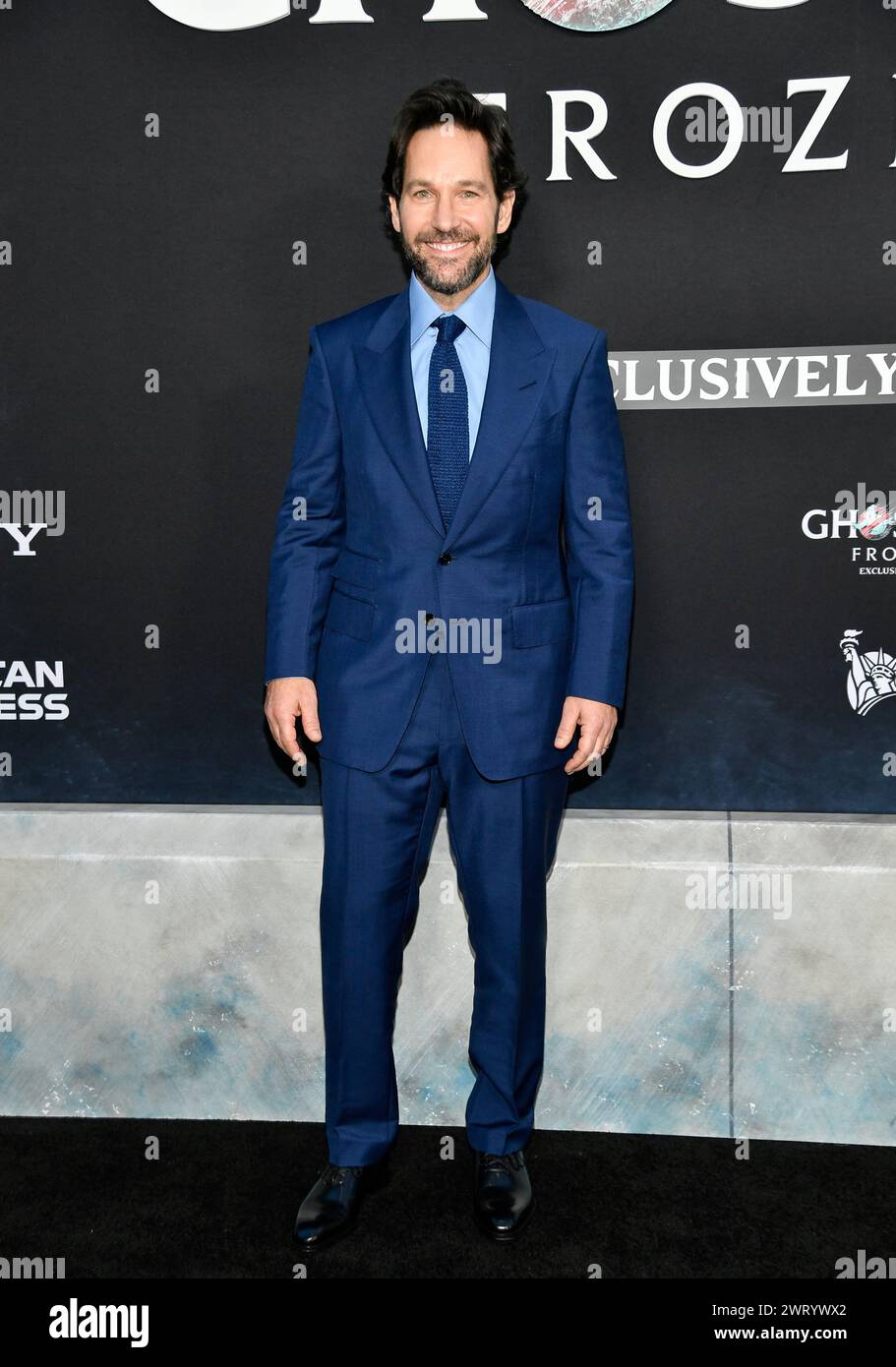 Paul Rudd attends the premiere of "Ghostbusters: Frozen Empire" at the ...