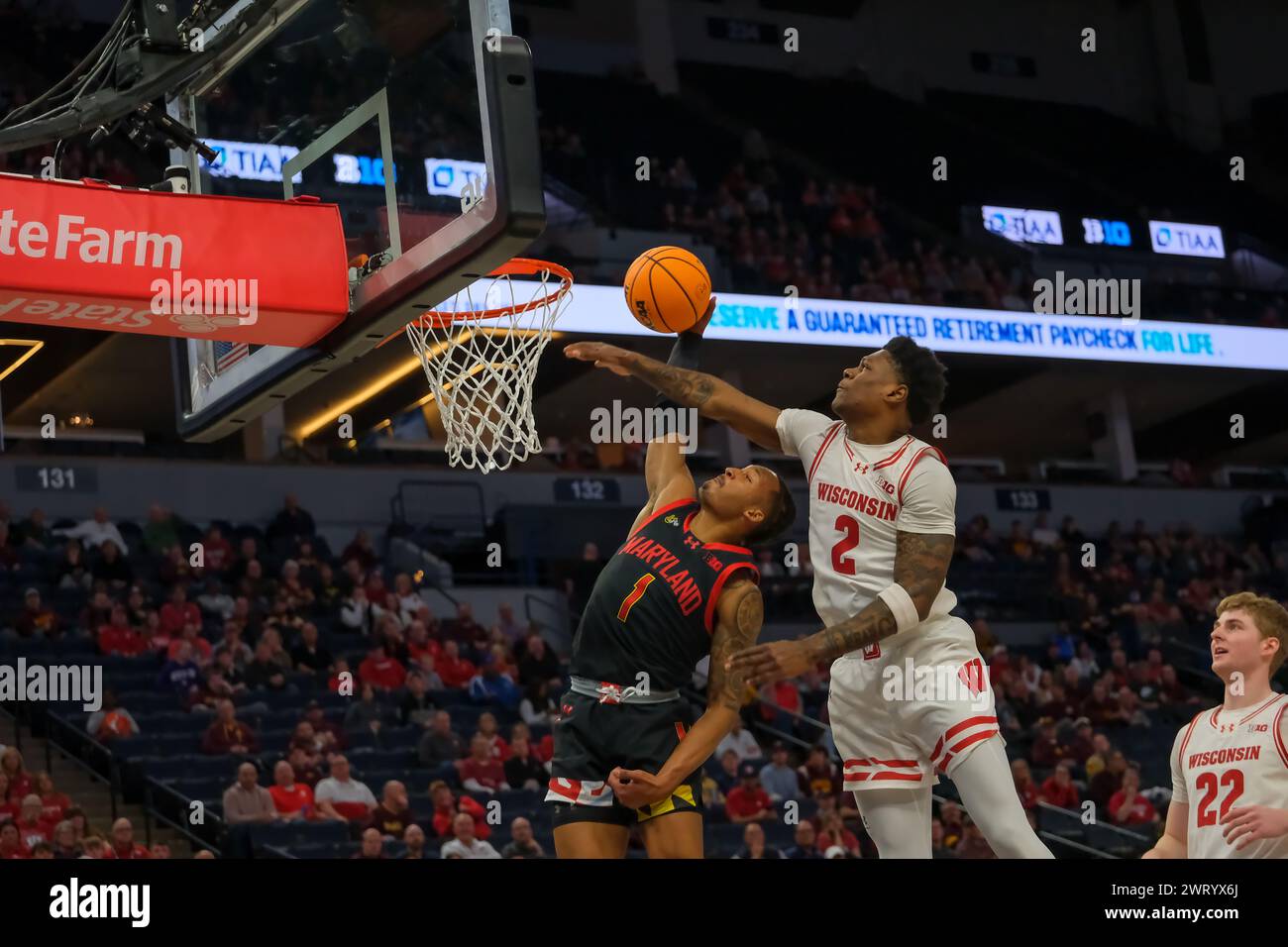 Minneapolis, Minnesota, USA. 14th Mar, 2024. Maryland Terrapins guard ...