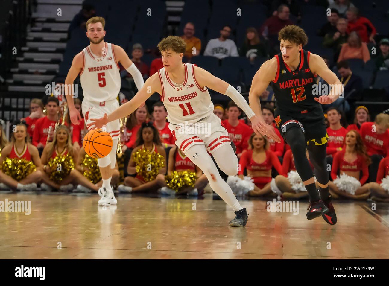 Minneapolis, Minnesota, USA. 14th Mar, 2024. Wisconsin Badgers guard ...