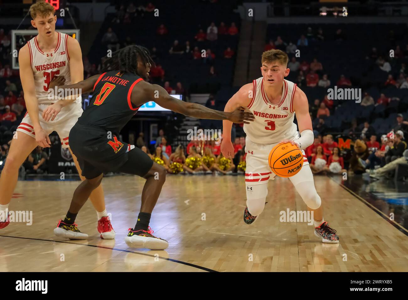 Minneapolis, Minnesota, USA. 14th Mar, 2024. Wisconsin Badgers guard ...