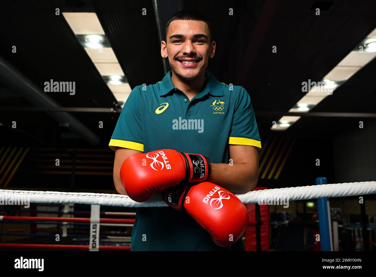 Canberra, Australia. 15th Mar, 2024. Australian boxer Callum Peters ...