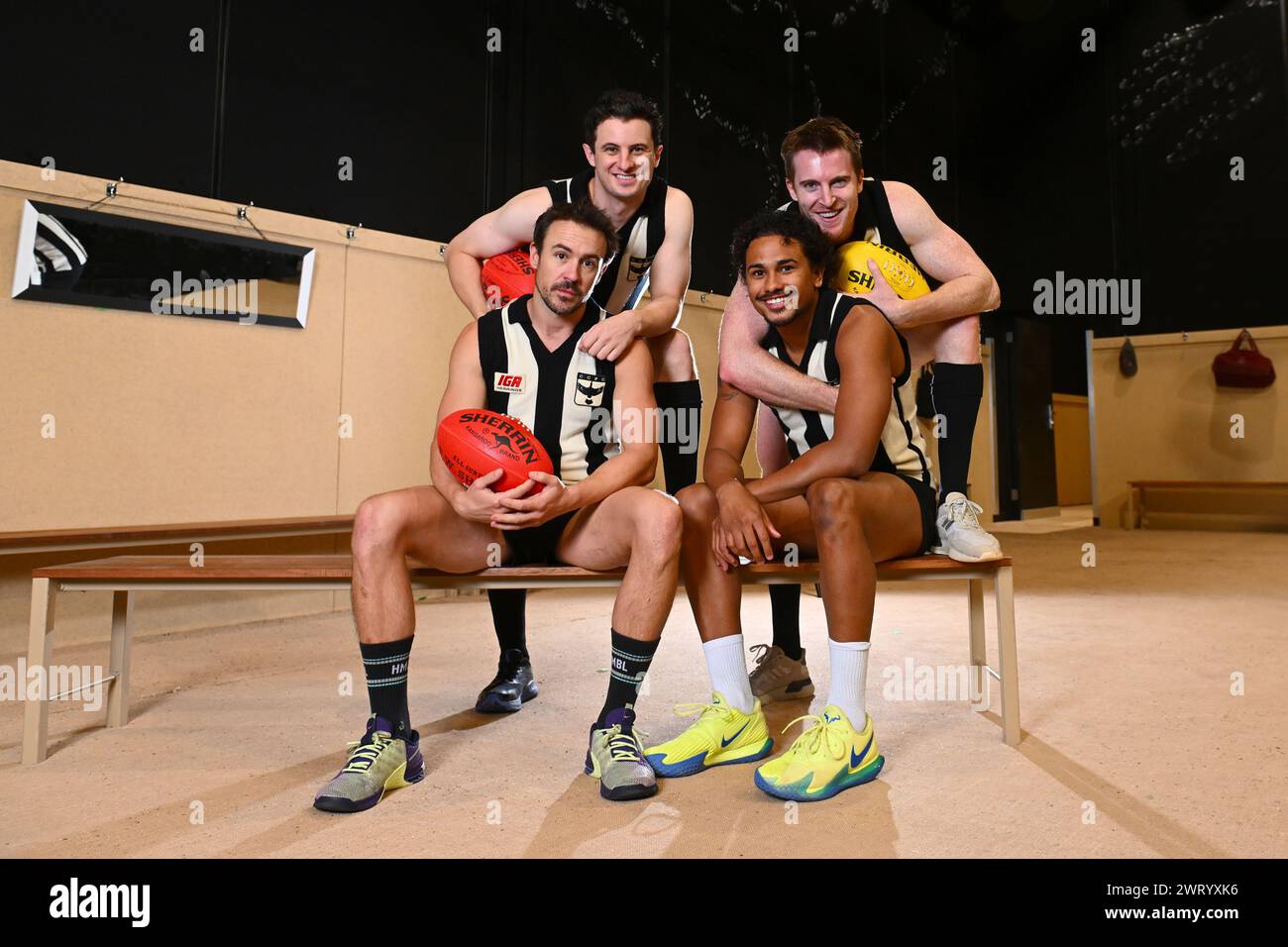 Melbourne, Australia. 15th Mar, 2024. Ben O'Toole, Ngali Shaw, Thomas Larkin and Eddie Orton ...