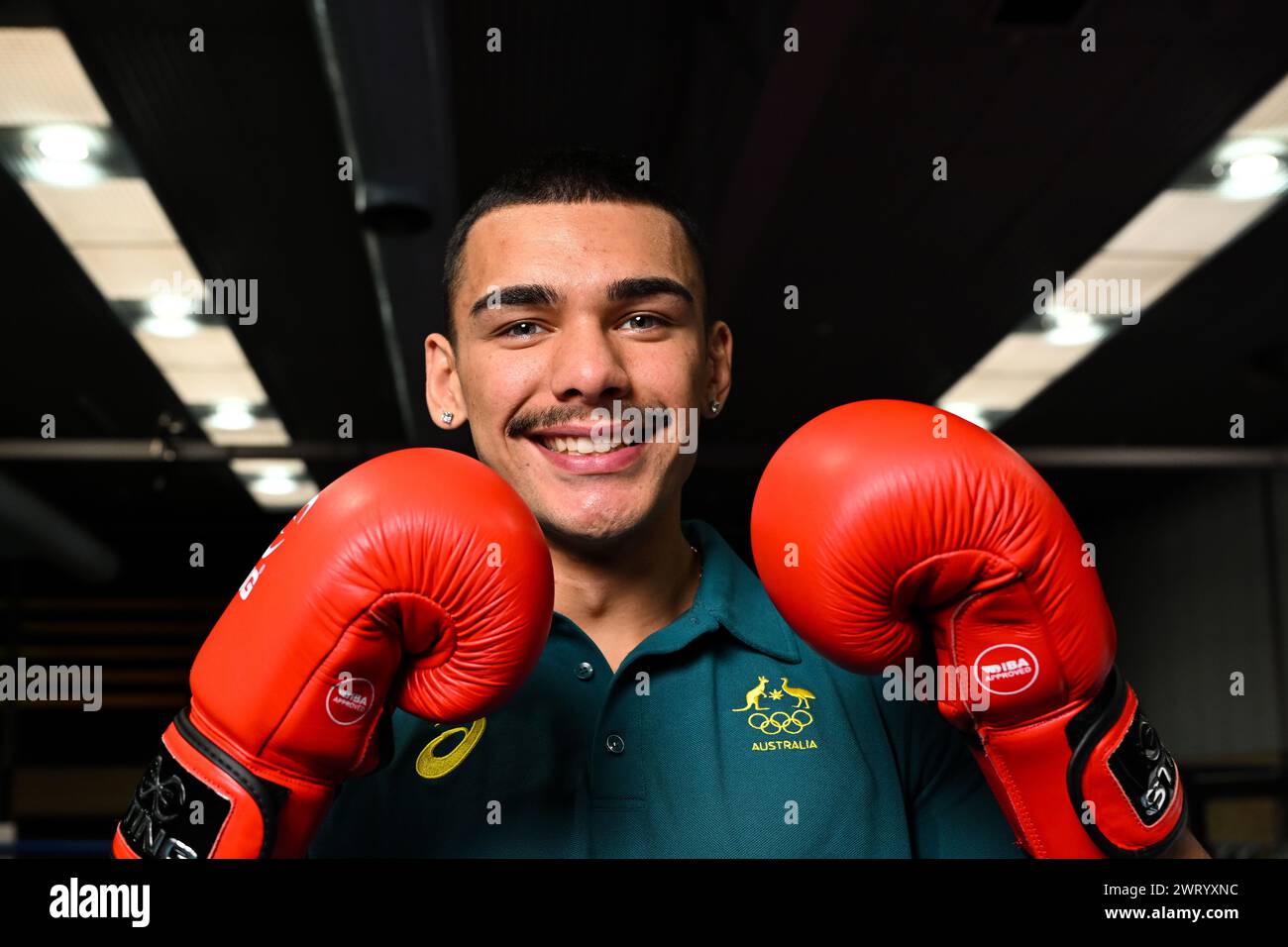 Canberra, Australia. 15th Mar, 2024. Australian boxer Callum Peters ...