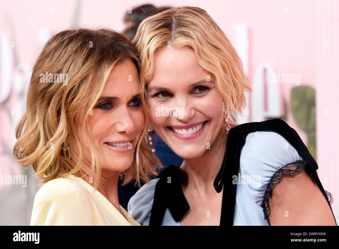 Kristen Wiig, left, and Leslie Bibb, cast members in "Palm Royale ...