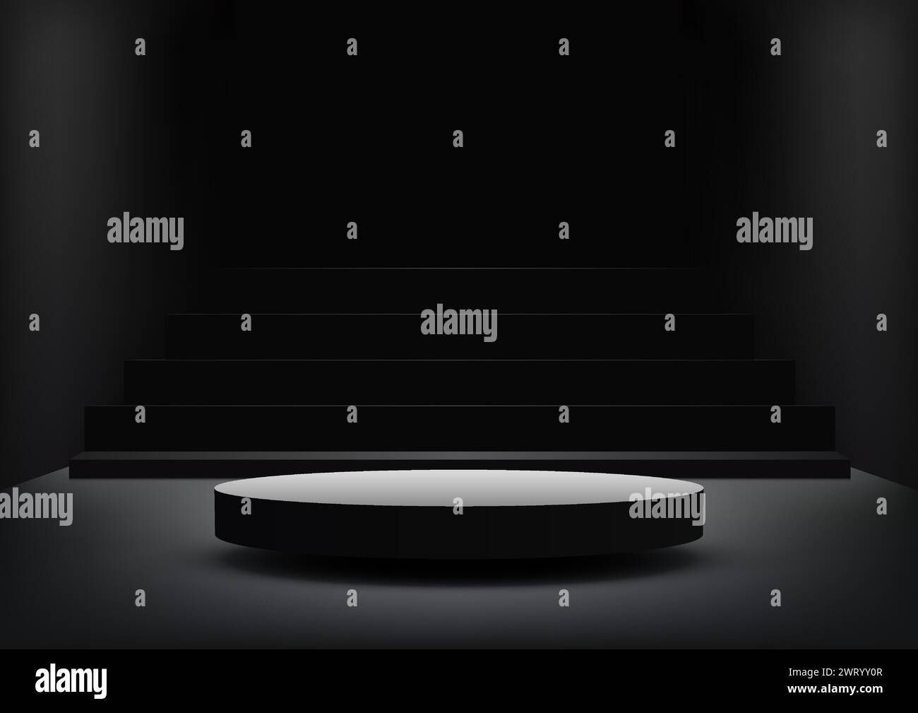 Illuminated steps of stairs Stock Vector Images - Alamy