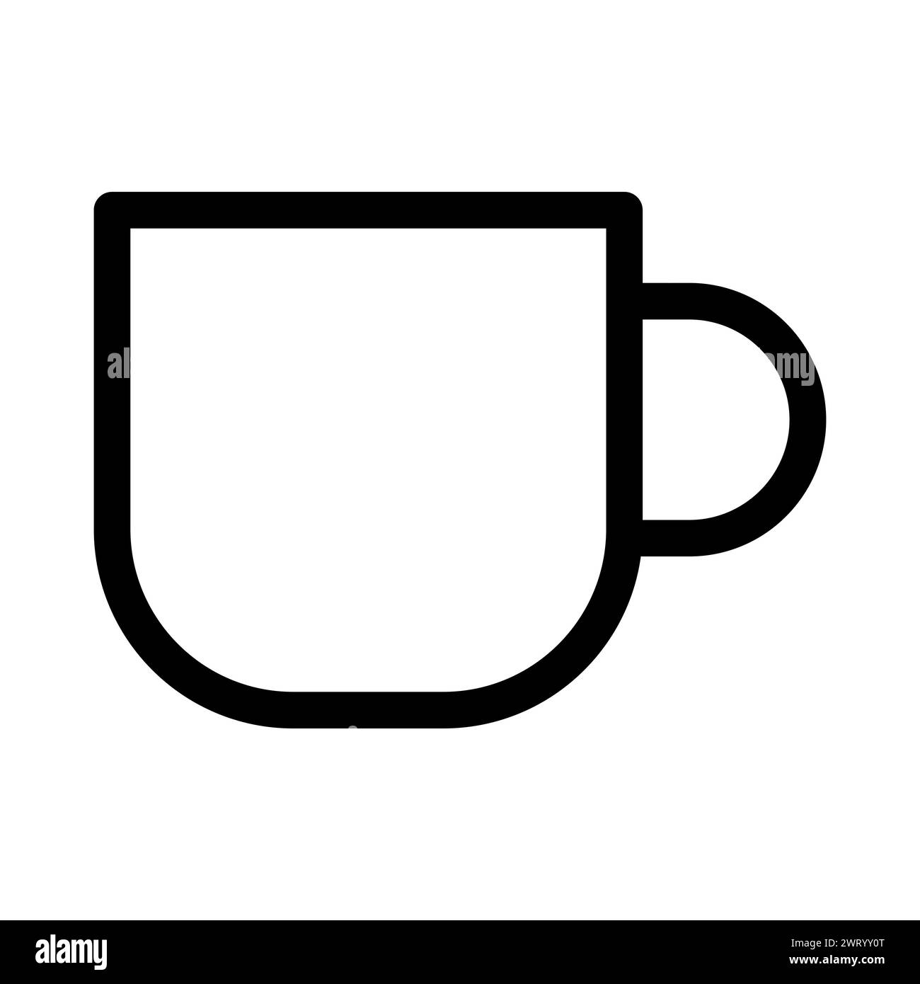 black vector cup icon on white background Stock Vector Image & Art - Alamy