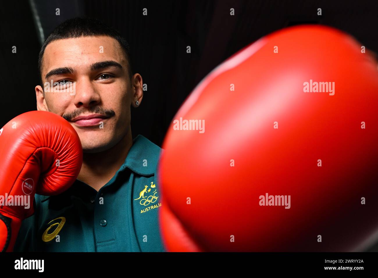 Canberra, Australia. 15th Mar, 2024. Australian boxer Callum Peters ...