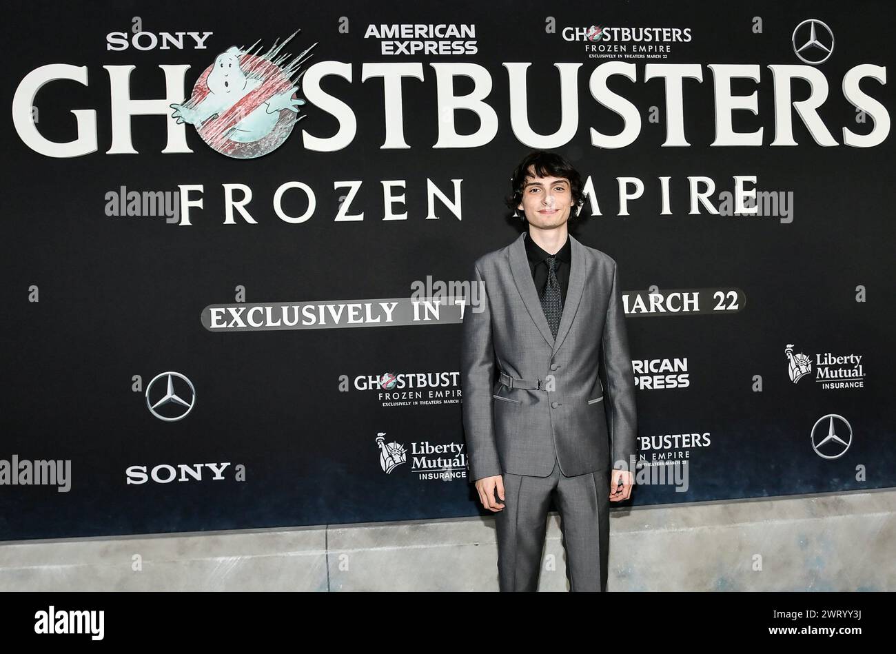 Finn Wolfhard attends the premiere of "Ghostbusters: Frozen Empire" at ...