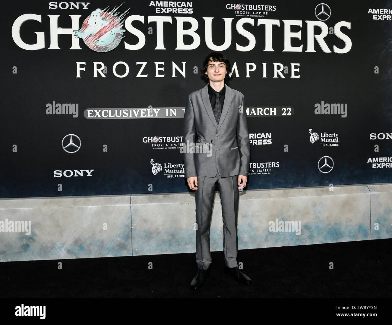 Finn Wolfhard attends the premiere of "Ghostbusters: Frozen Empire" at ...
