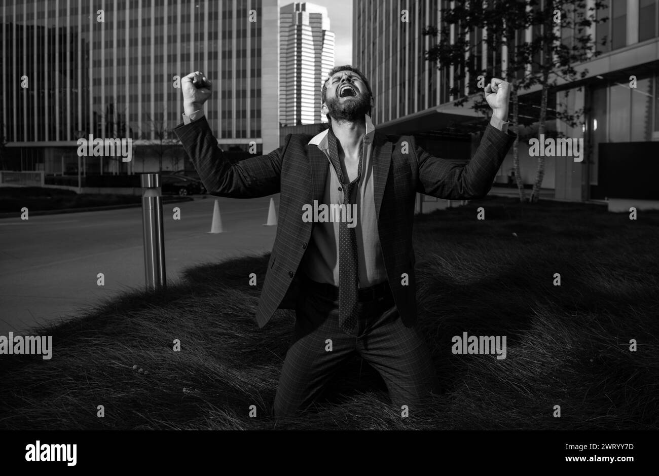 Angry crying man Black and White Stock Photos & Images - Alamy