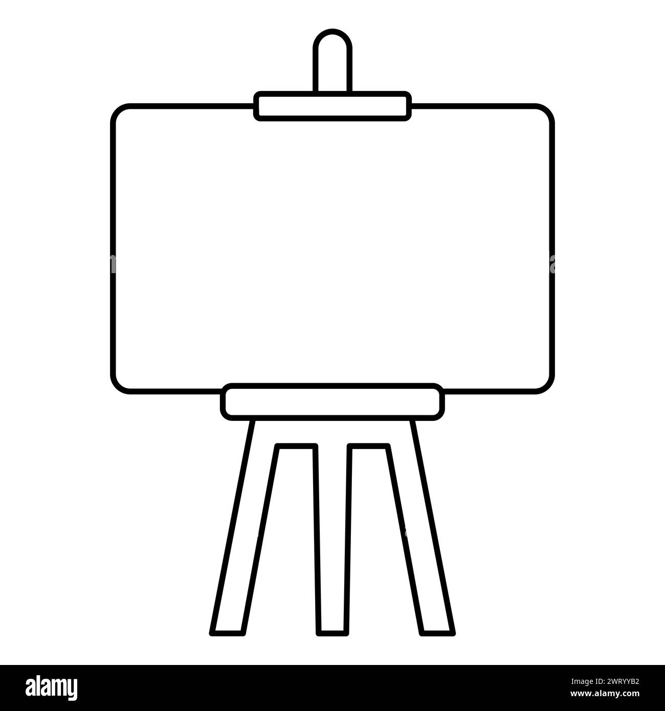 black vector easel icon on white background Stock Vector Image & Art ...
