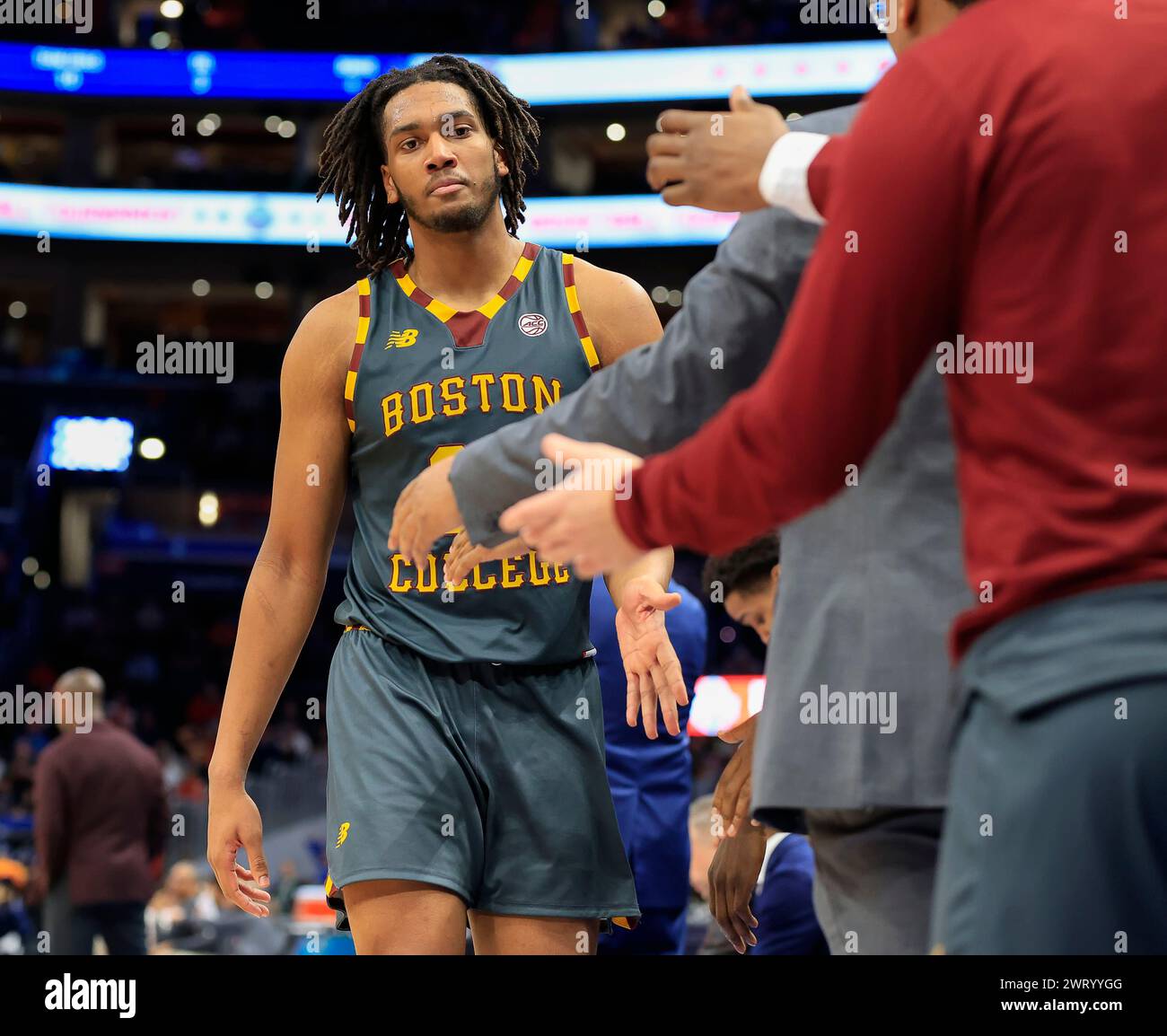 March 14, 2024: Boston College Eagles Forward (21) Davin McGlockton ...