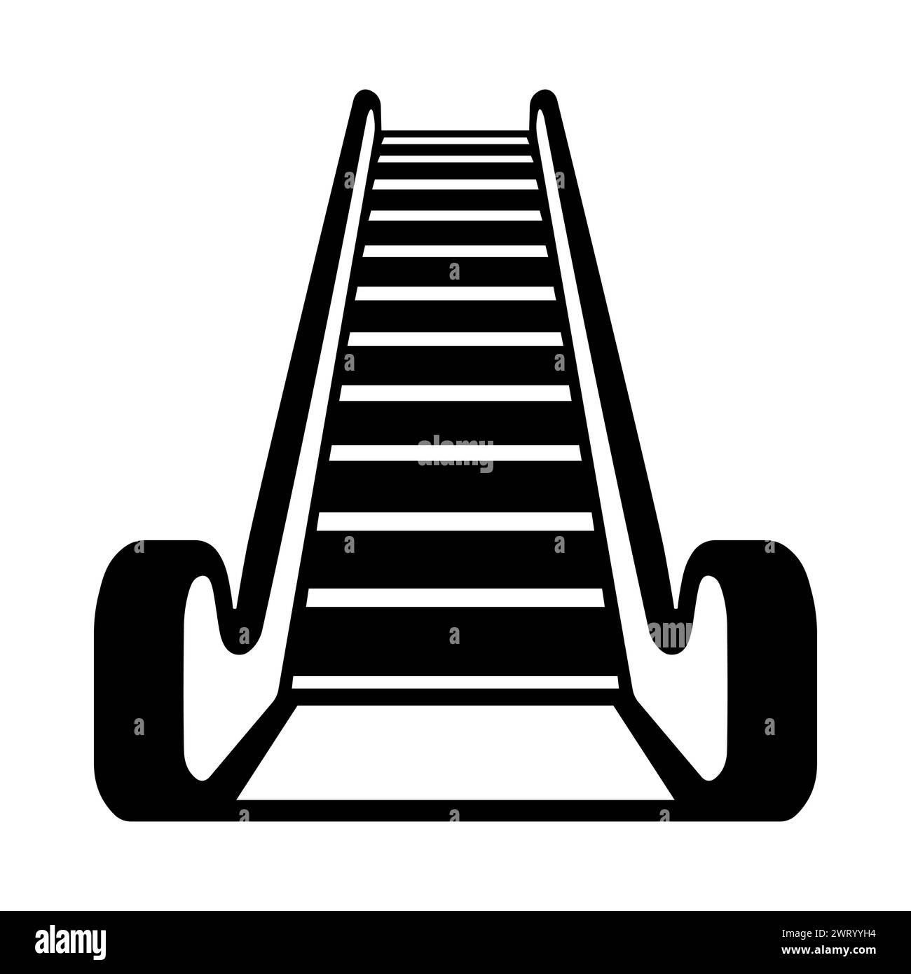 black vector escalator icon on white background Stock Vector Image ...