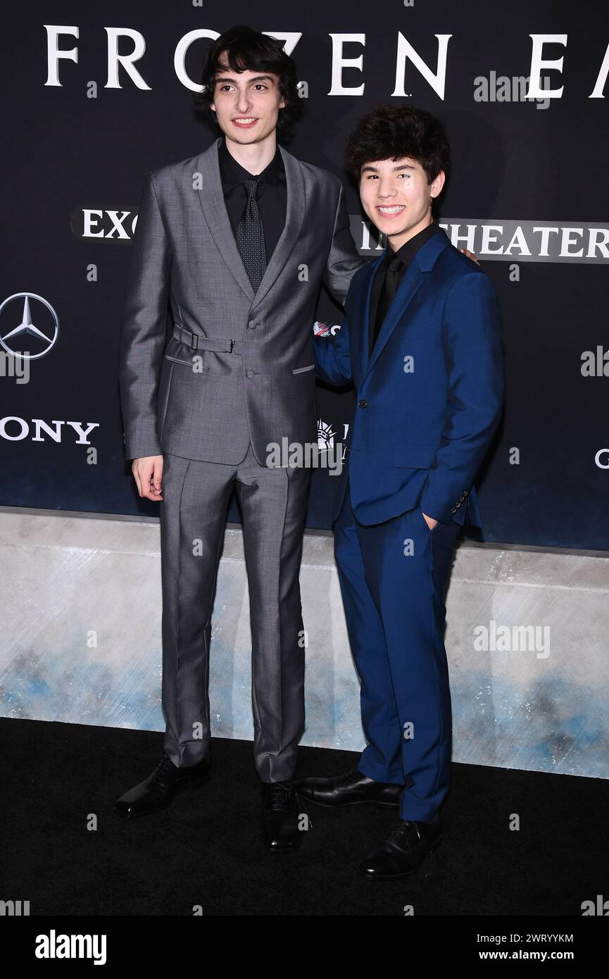 New York, USA. 14th Mar, 2024. (L-R) Finn Wolfhard and Logan Kim attend ...