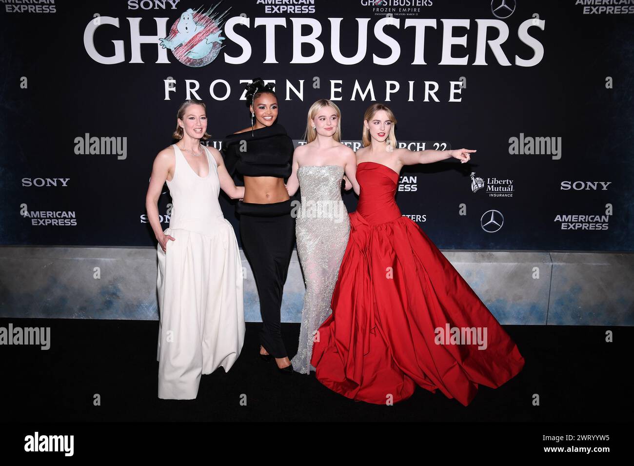 New York, USA. 14th Mar, 2024. (L-R) Carrie Coon, Celeste O'Connor ...