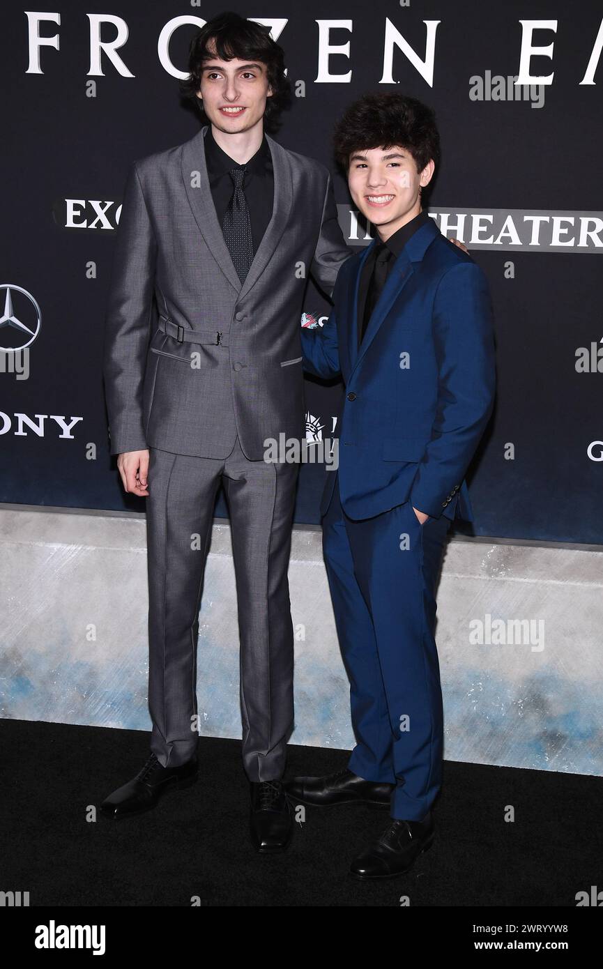 New York, USA. 14th Mar, 2024. (L-R) Finn Wolfhard and Logan Kim attend the premiere of ...