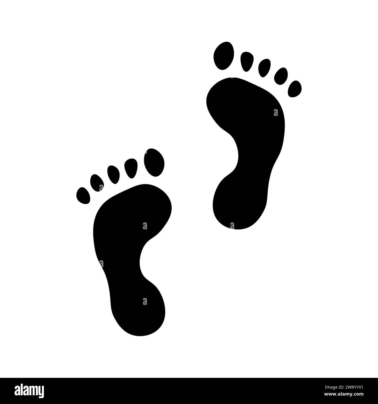 black vector feet icon on white background Stock Vector Image & Art - Alamy