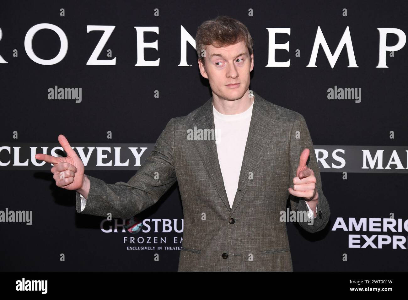 New York, USA. 14th Mar, 2024. James Acaster attends the premiere of ...