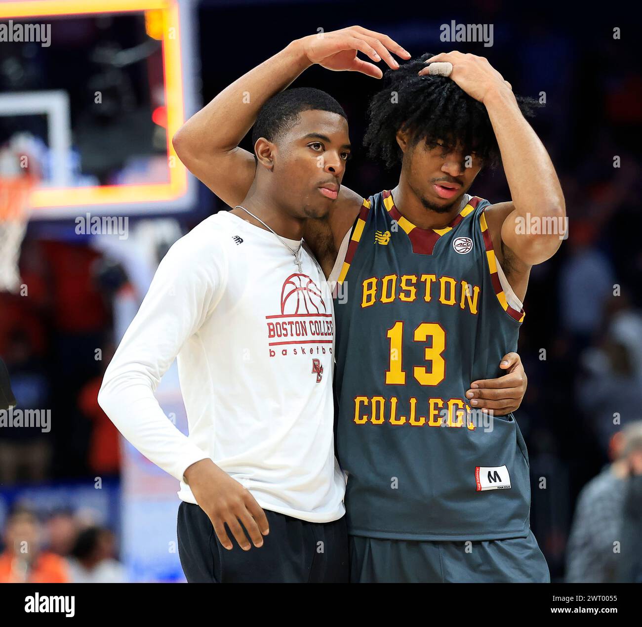 March 14, 2024: Boston College Eagles Guard (13) Donald Hand, Jr. is ...