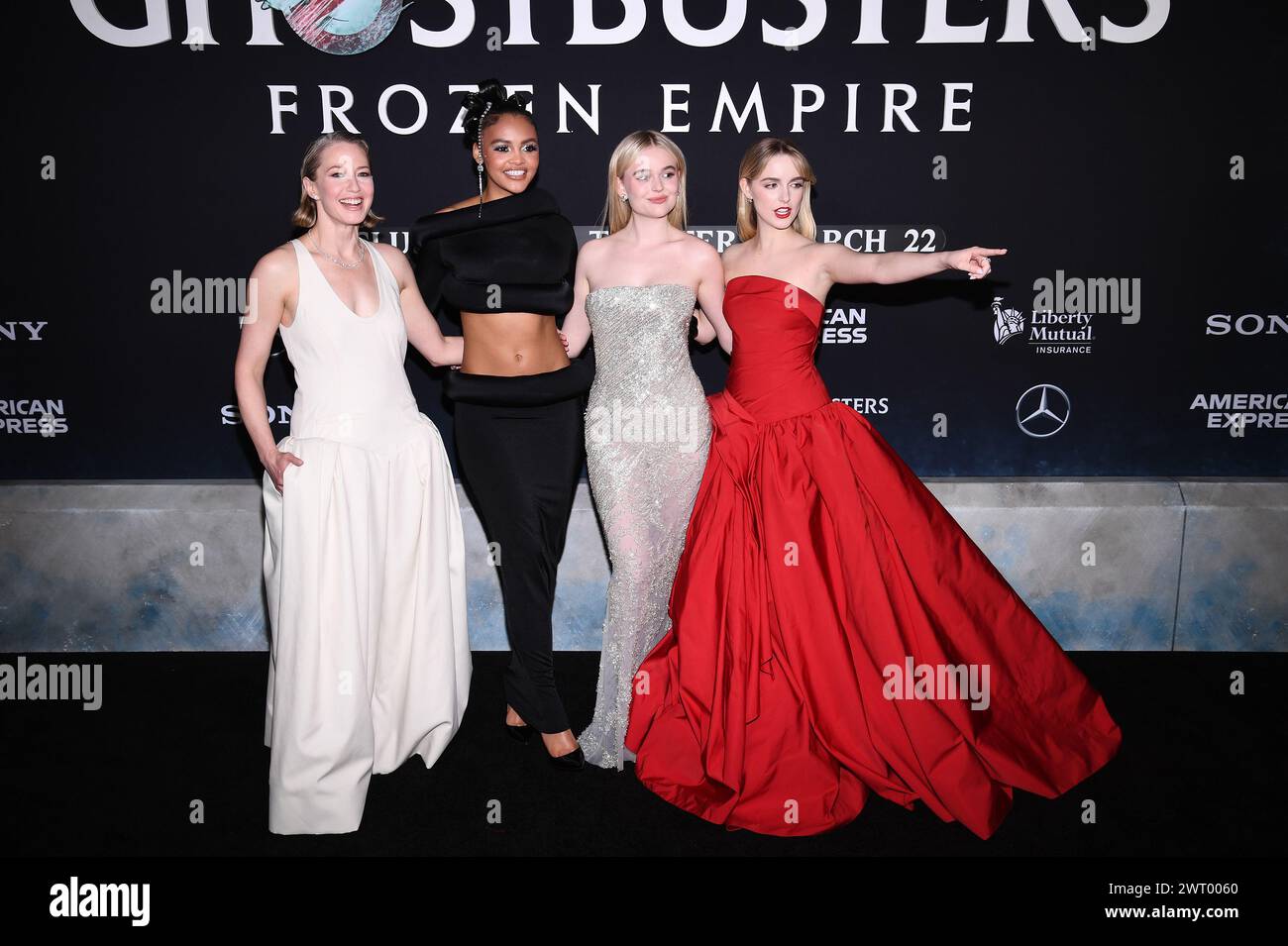 New York, USA. 14th Mar, 2024. (L-R) Carrie Coon, Celeste O'Connor ...