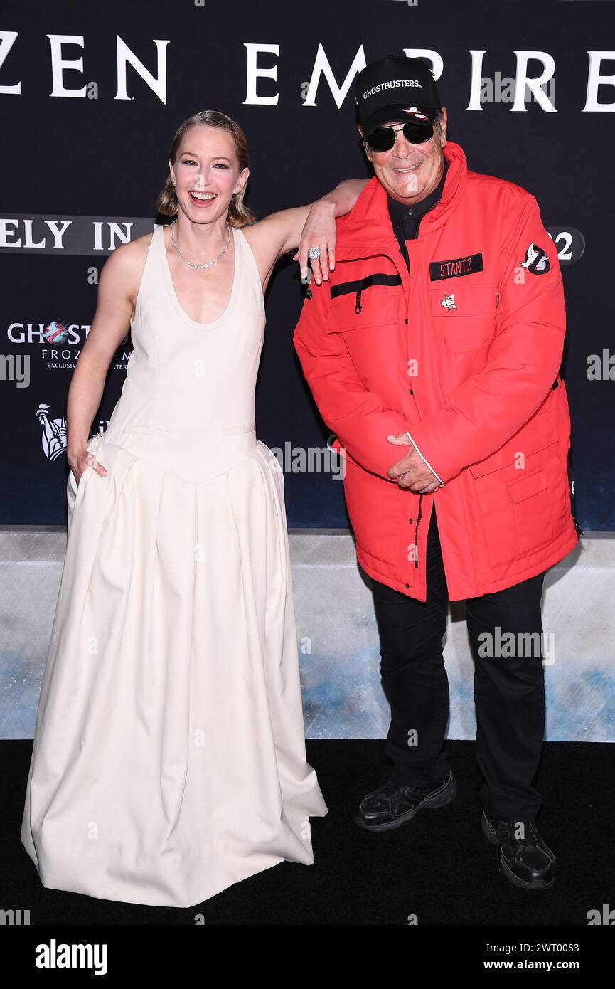New York, USA. 14th Mar, 2024. (L-R) Carrie Coon and Dan Aykroyd attend ...