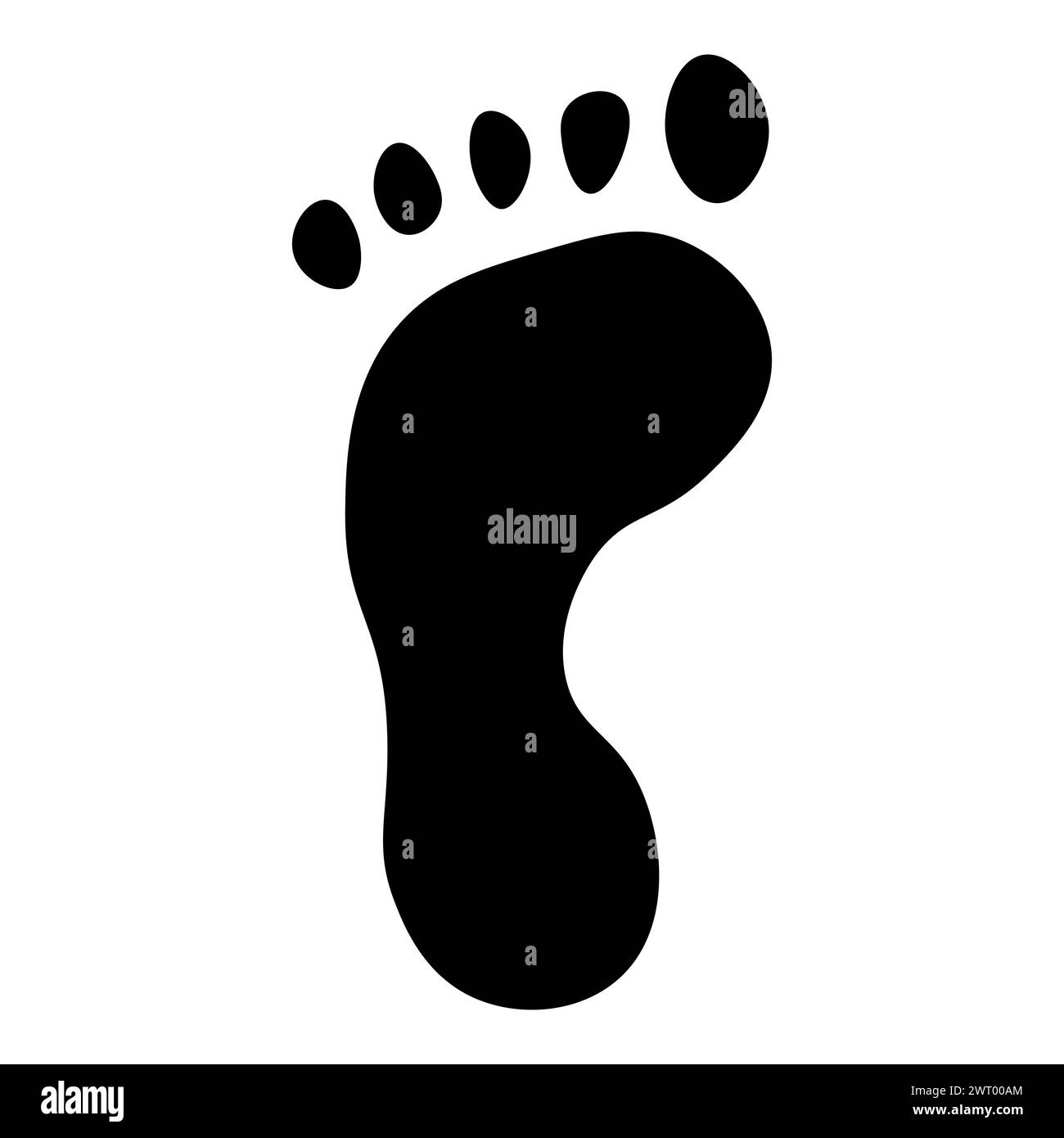 black vector foot icon on white background Stock Vector Image & Art - Alamy