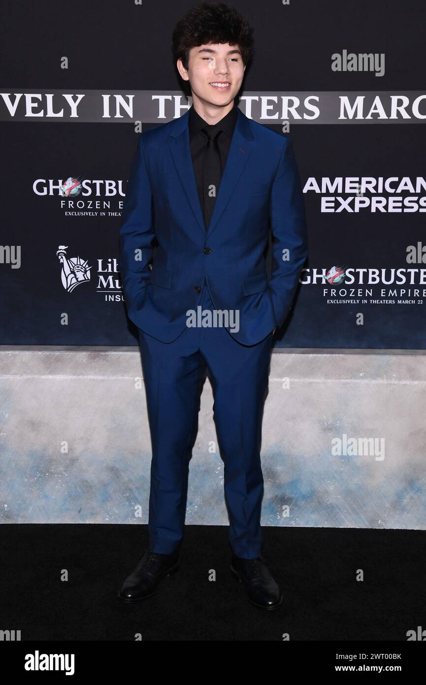 New York, USA. 14th Mar, 2024. Logan Kim attends the premiere of ...