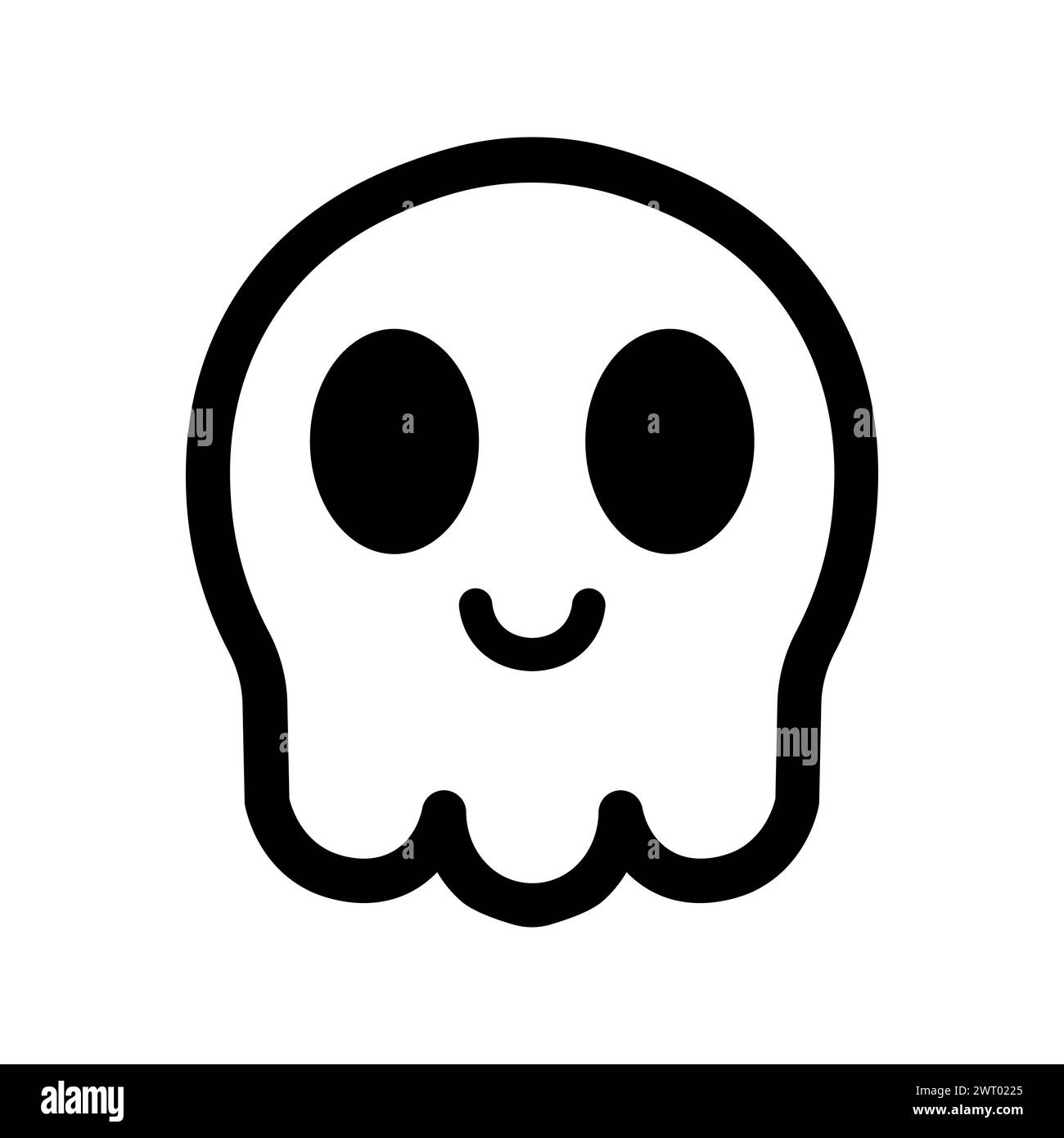 black vector ghost icon on white background Stock Vector Image & Art ...