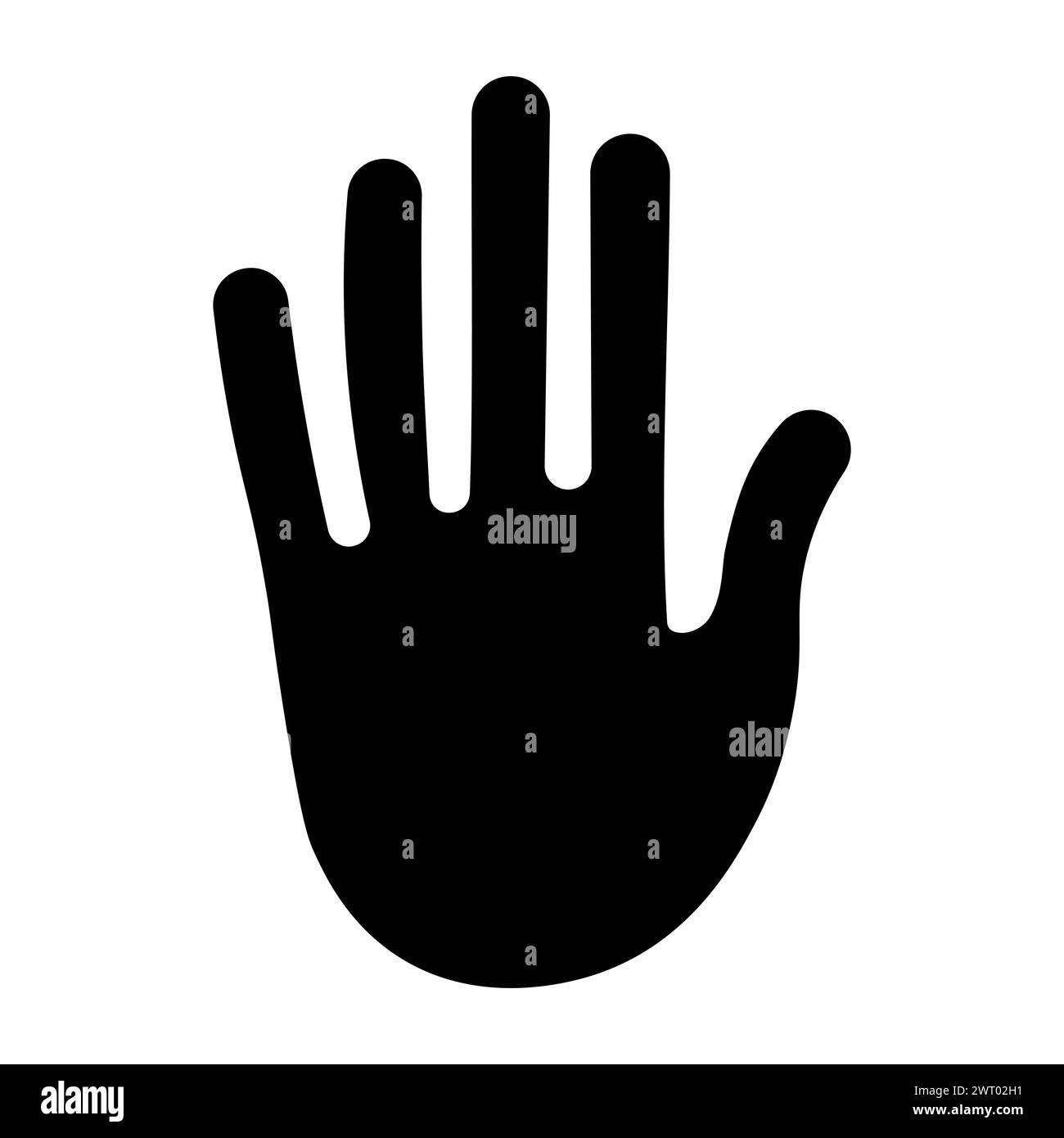 black vector hand icon on white background Stock Vector Image & Art - Alamy