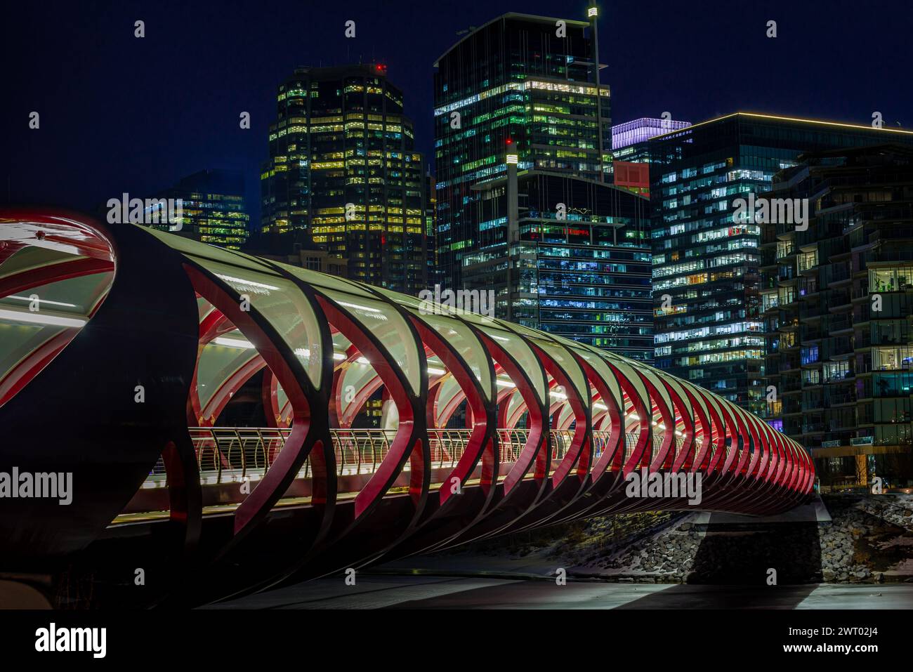 Peace bridge at night hi-res stock photography and images - Alamy