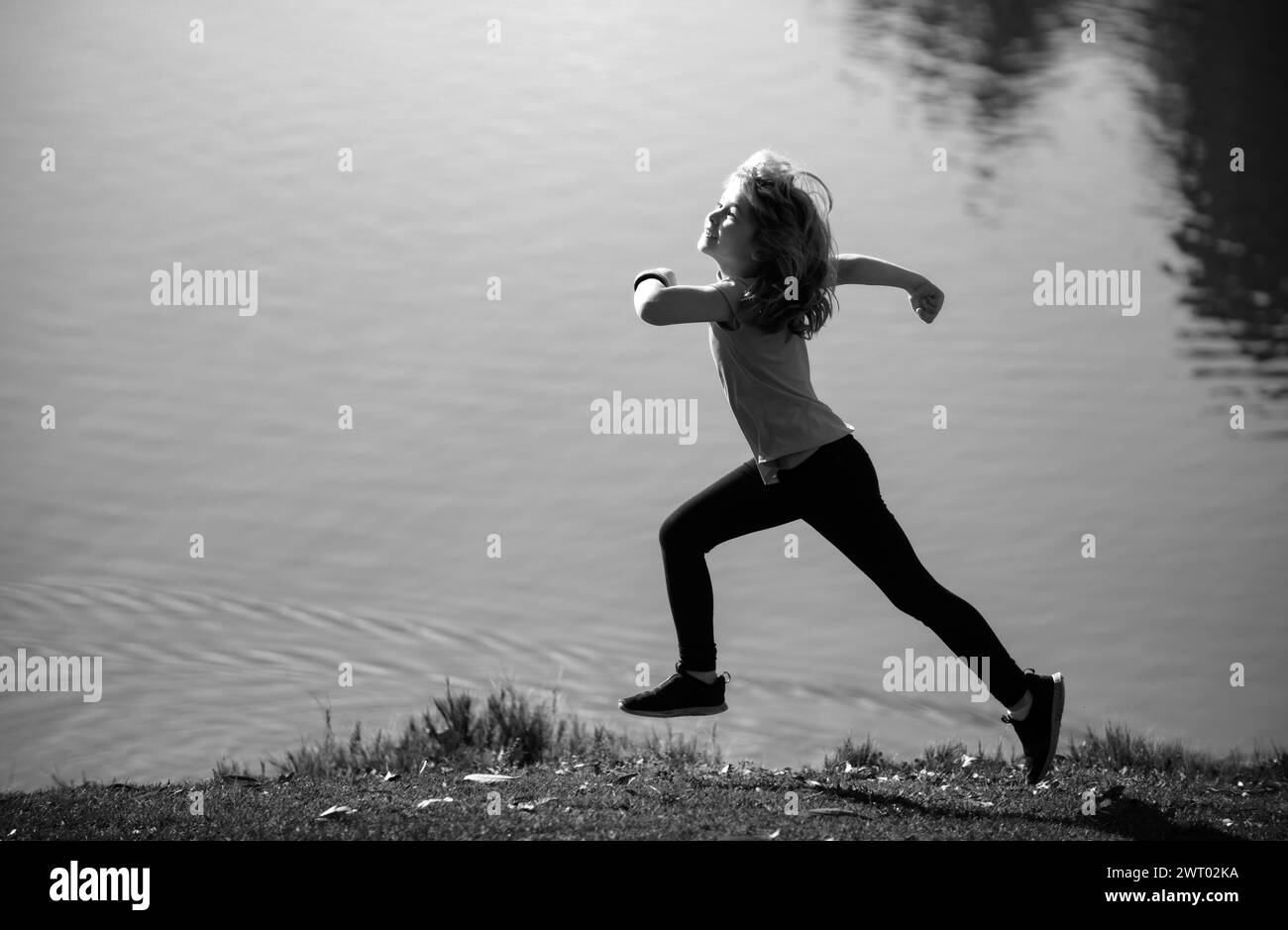 Kid runners in park. Little boy at athletics competition race. Young ...